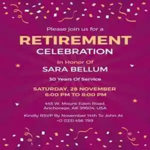 55+ Unique Retirement Invitation Message Ideas