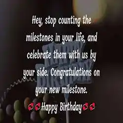 Top Milestone Birthday Message Wordings