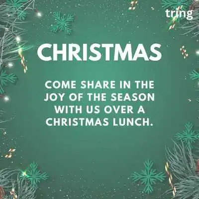 90+ Creative Christmas Lunch Invitation Message Ideas to Impress Your ...