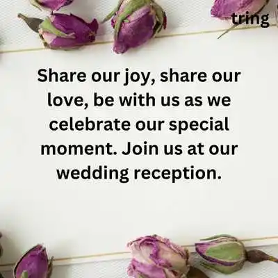 100+ Unique Wedding Reception Invitation Messages
